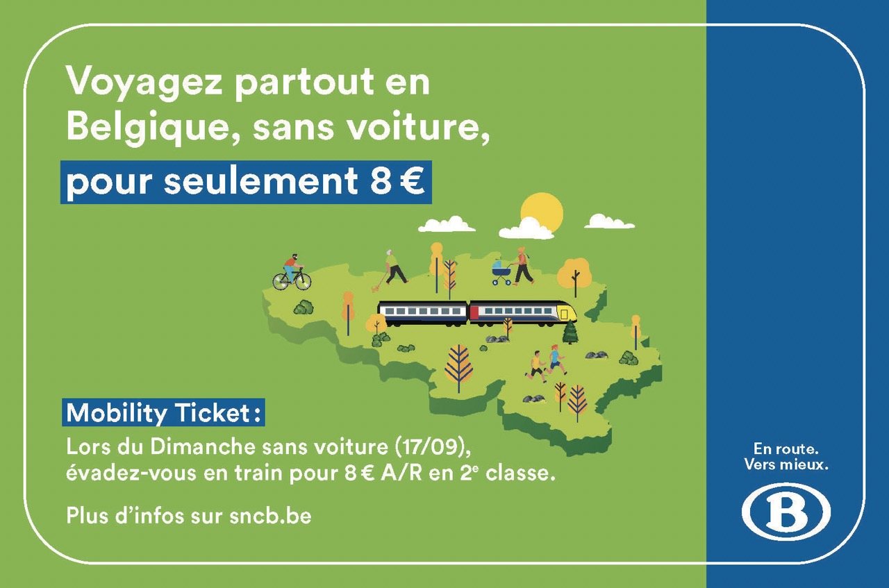 Semaine de la mobilité : un Mobility Ticket à 8€ pour le Dimanche sans voiture